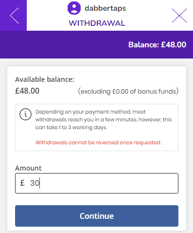 How to make a withdrawal