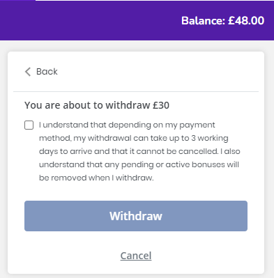 How to make a withdrawal