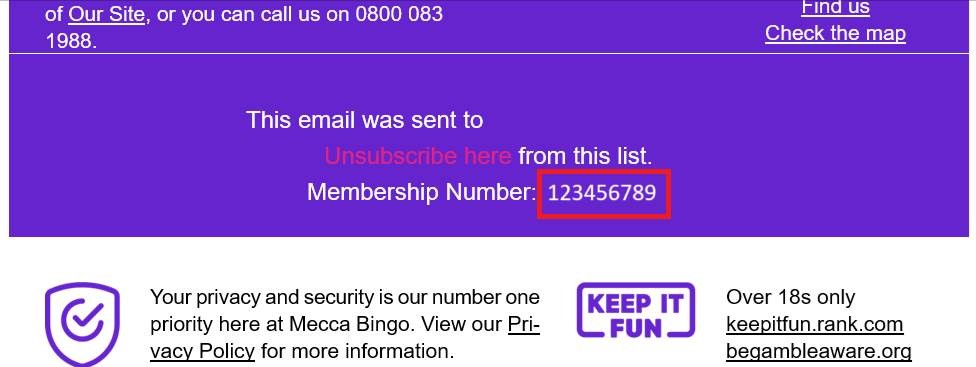 What is my membership number?